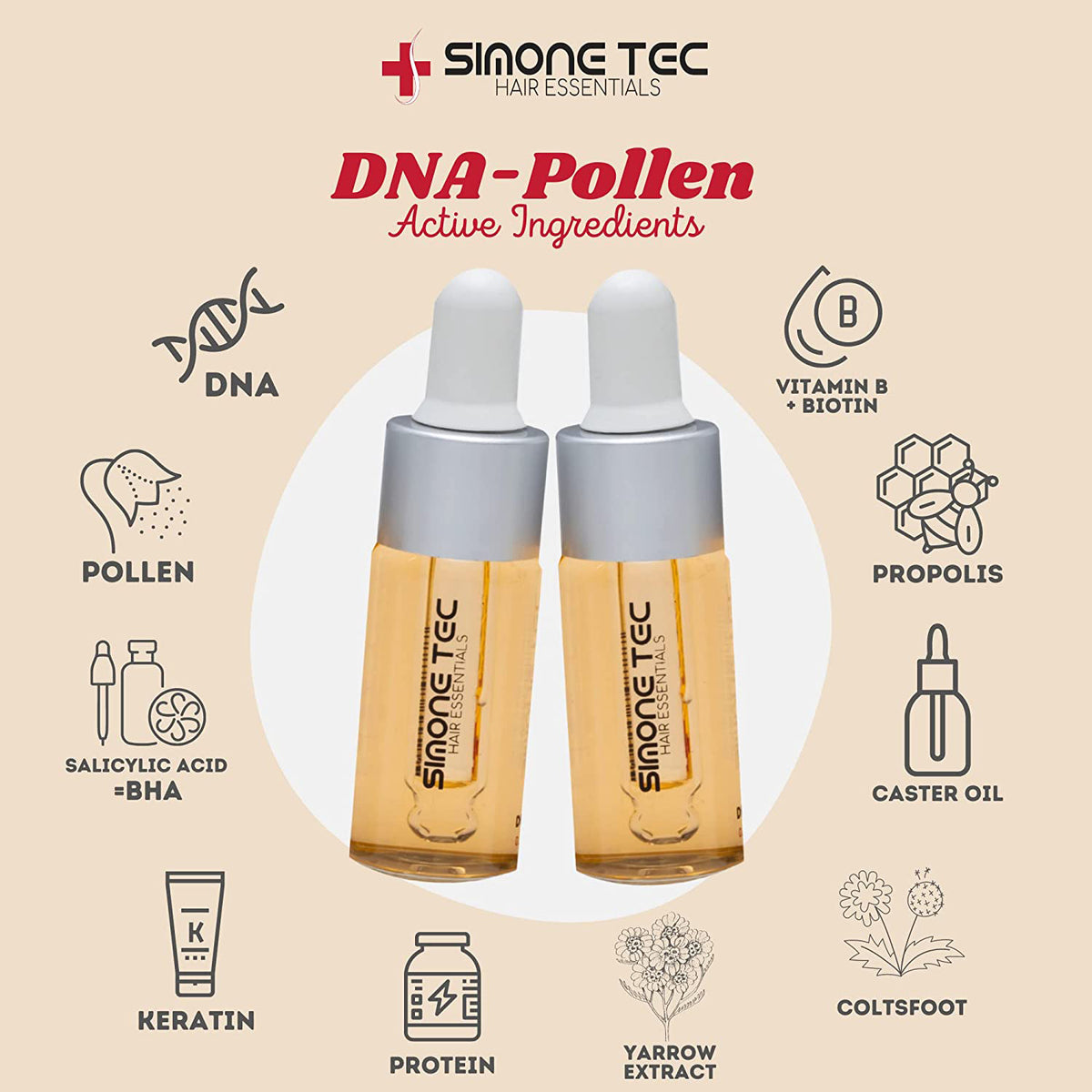 Simone Tec Hair Essentials DNA-Pollen Hair Growth Stimulating Treatmen ...