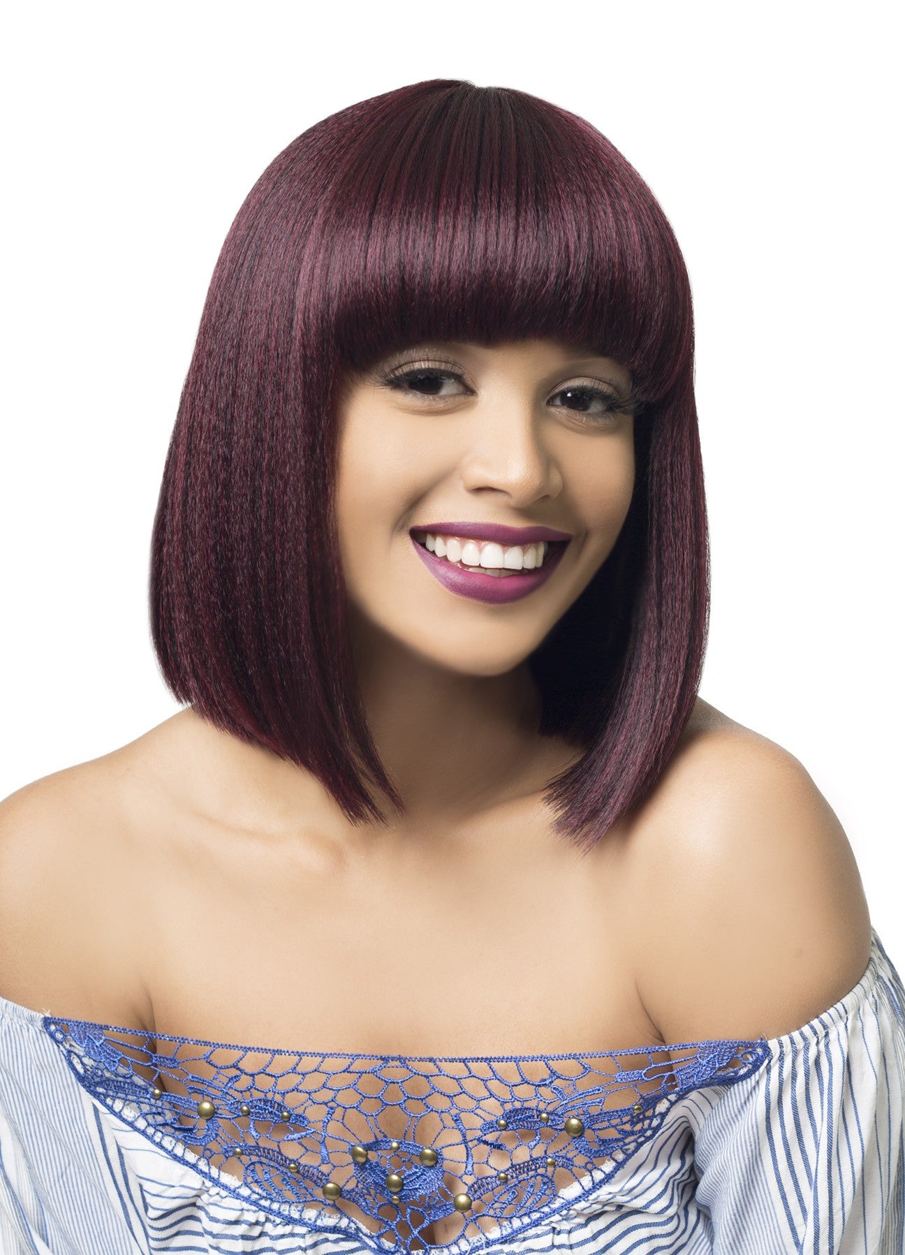 Mega Bobo - Hair Topic Synthetic Bang Short Straight Bob Style Wig ...